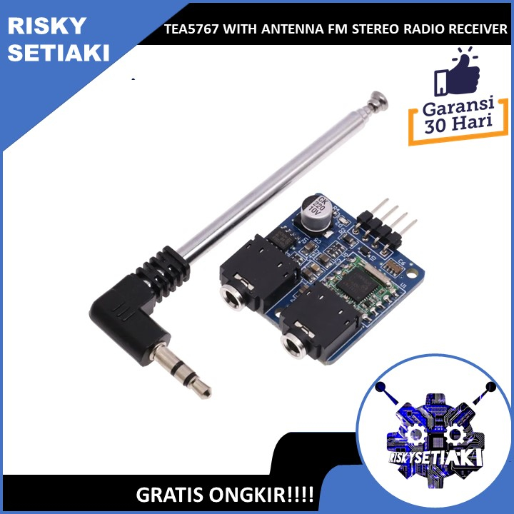 Jual TEA5767 WITH ANTENNA FM STEREO RADIO RECEIVER MODULE I2C INTERFACE | Shopee Indonesia