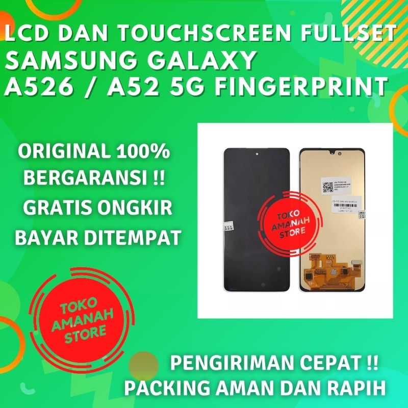 Jual Lcd Ori Samsung Galaxy A526 - A 526 Fingerprint Fullset Layar Touchscreen Original | Shopee ...