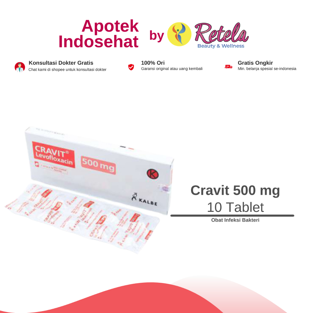 Jual CRAVIT 500MG 1 STRIP 10 TABLET | Shopee Indonesia
