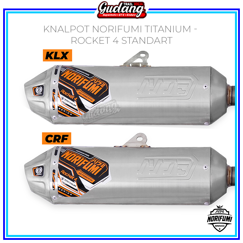 Jual Knalpot Norifumi Rocket 4 Stainless Titanium Standard Bore Up ...