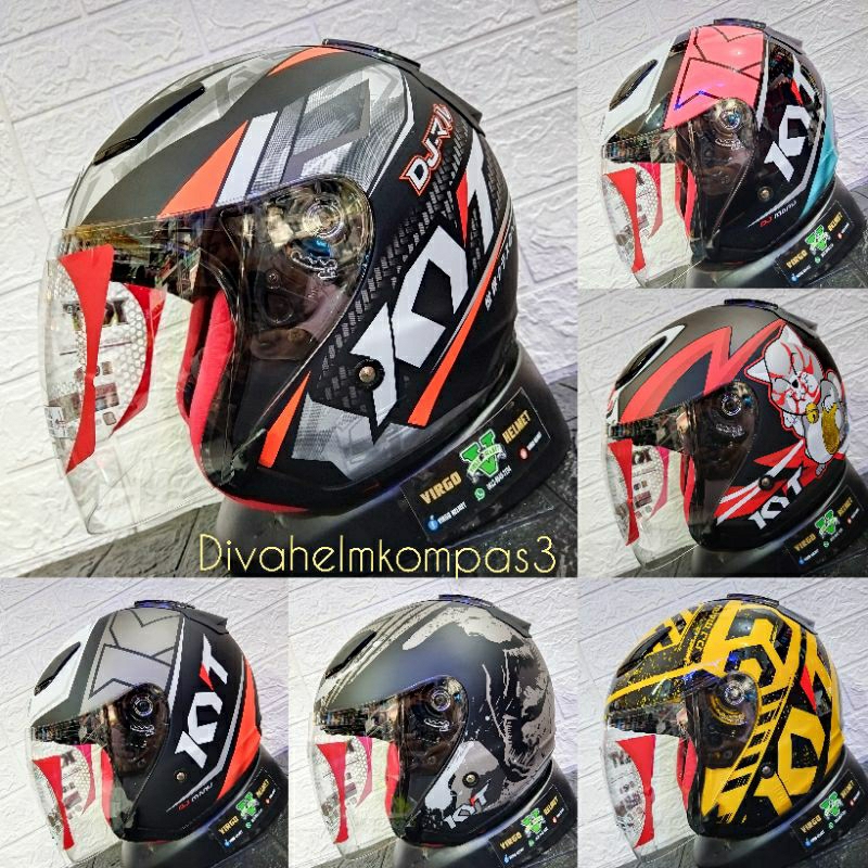 Jual HELM KYT DJ MARU MOTIF SERIES|HELM KYT DJ MARU | Shopee Indonesia