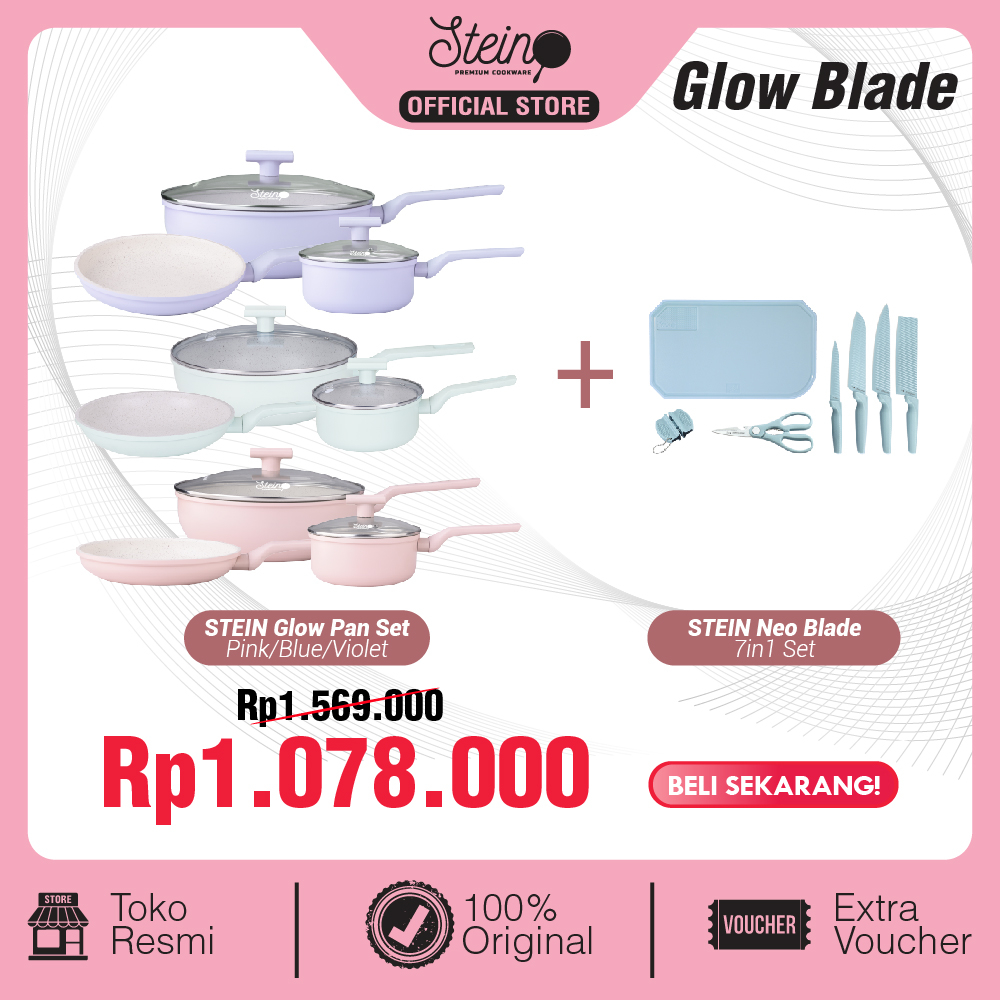 Jual STEIN Paket GLOWBLADE (Glow Pan + Neo Blade) Panci 3in1 dan satu ...