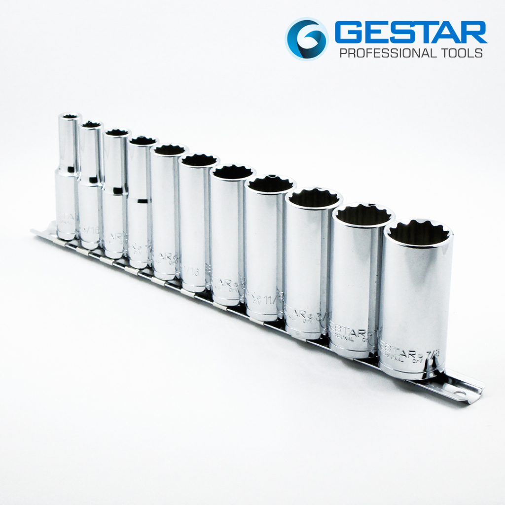 Jual GESTAR-Set Mata Shock 3/8 Inch Dr Deep Socket w Per rail 11 pcs ...