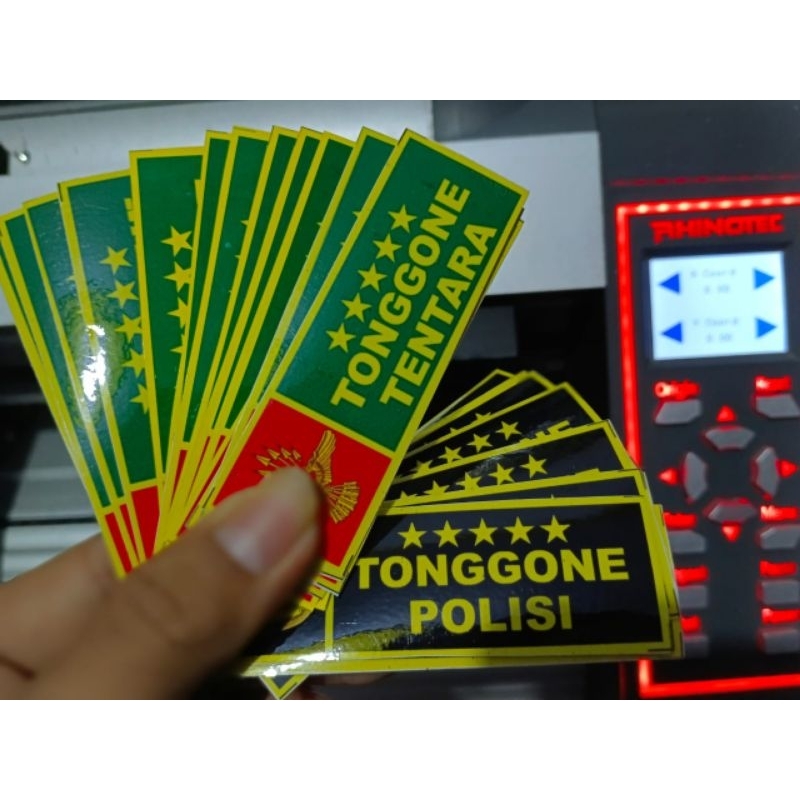 Jual tonggone tentara viral sticker plat nomor TONGGONE POLISI | Shopee ...