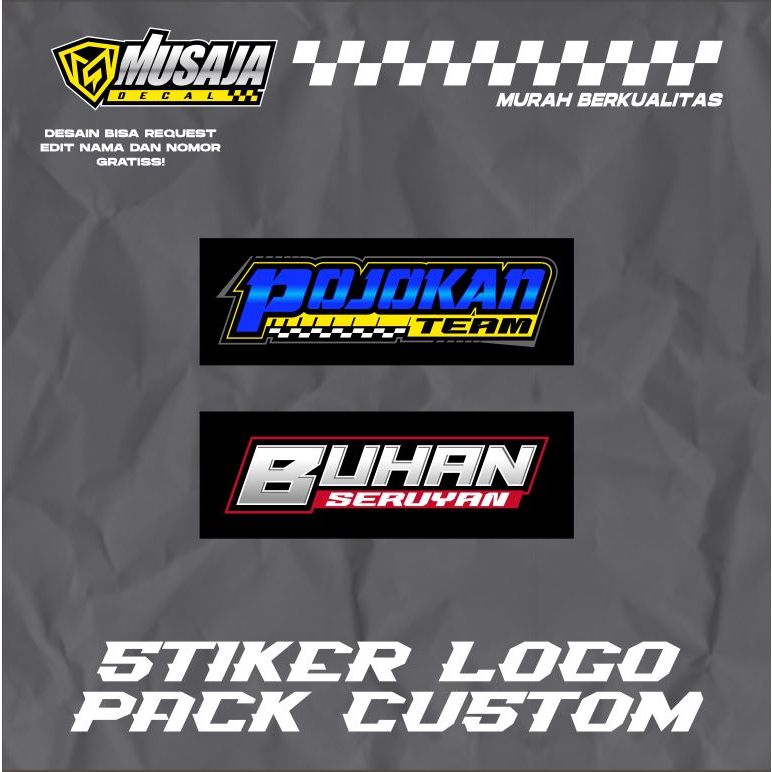 Jual Stiker pack team racing logo custom bebas request | Shopee Indonesia