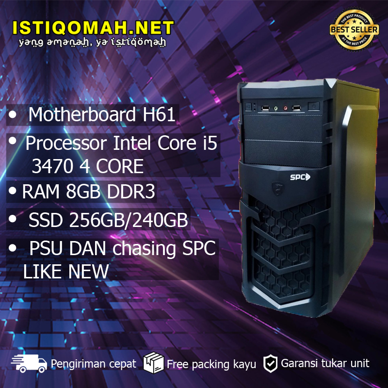 Jual KOMPUTER ANTI LELET INTEL CORE I5 3470 RAM 8GB SSD 256GB CASING ...