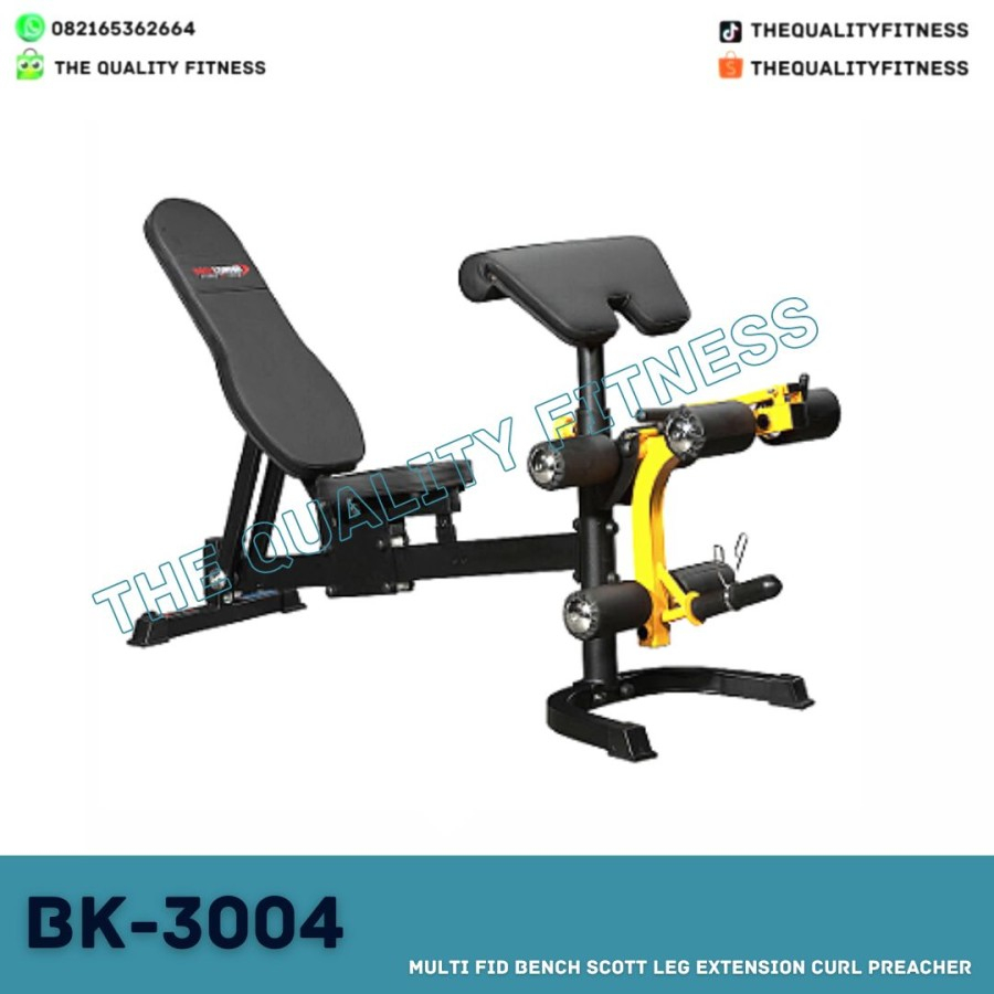 Jual Multi FID Bench Scott Leg Extension Curl Preacher BK-3004 Home Gym ...
