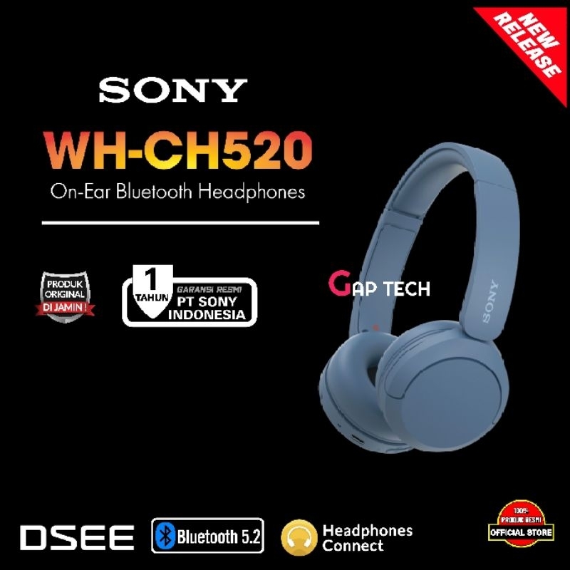 Jual Sony WH CH520 / CH 520 Successor WH CH510 On-Ear Bluetooth ...