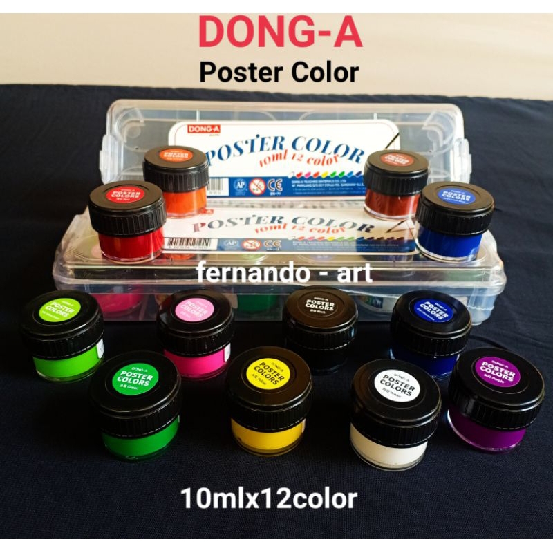 Jual Cat Poster Colors Dong A 10mlx12color / Cat Poster Dong A 10mlx12w ...