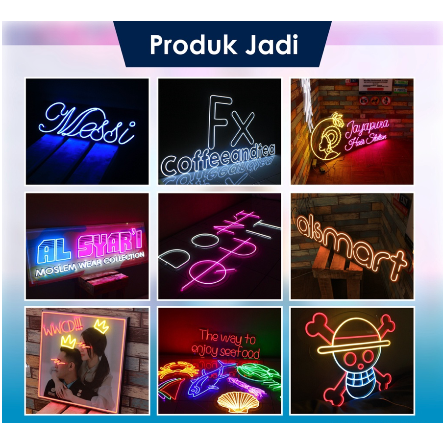 Jual Neon Flex Papan Usaha | Papan Nama LED Custom Hiasan Dinding ...
