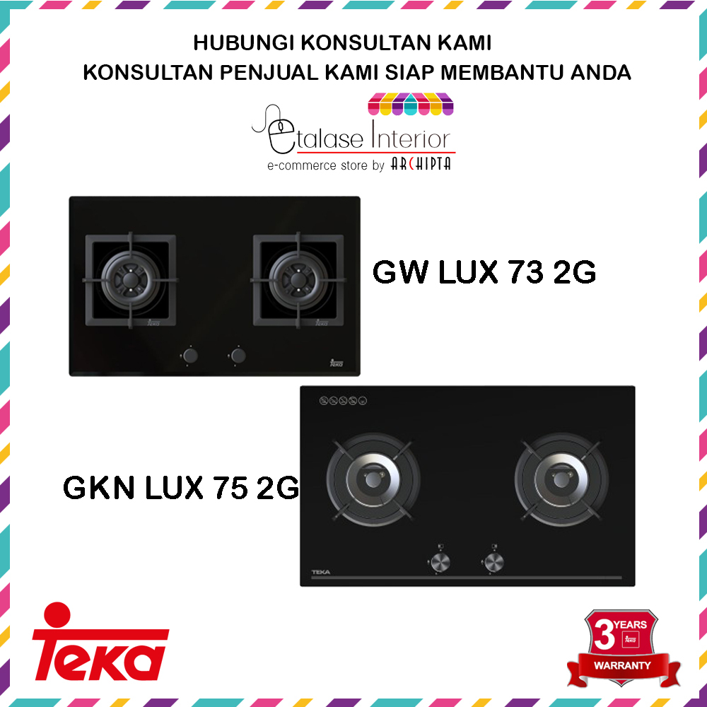 Jual Teka - Kompor Gas Tanam Build In 2 Tungku GW LUX 73 2G AI AL 2TR, GKN LUX 75 2G | Shopee ...