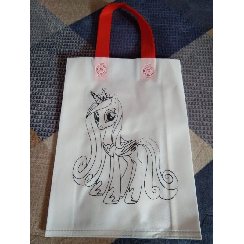 Jual tas lukis/mewarnai tote bag,tali panjang warna,bahan tebal ...