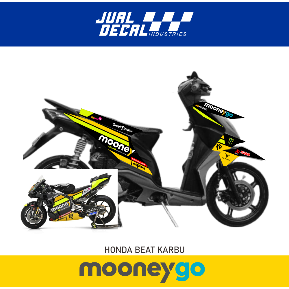 Jual Stiker Beat Karbu Variasi VR-46 Striping Motor Honda 2008 2010 ...