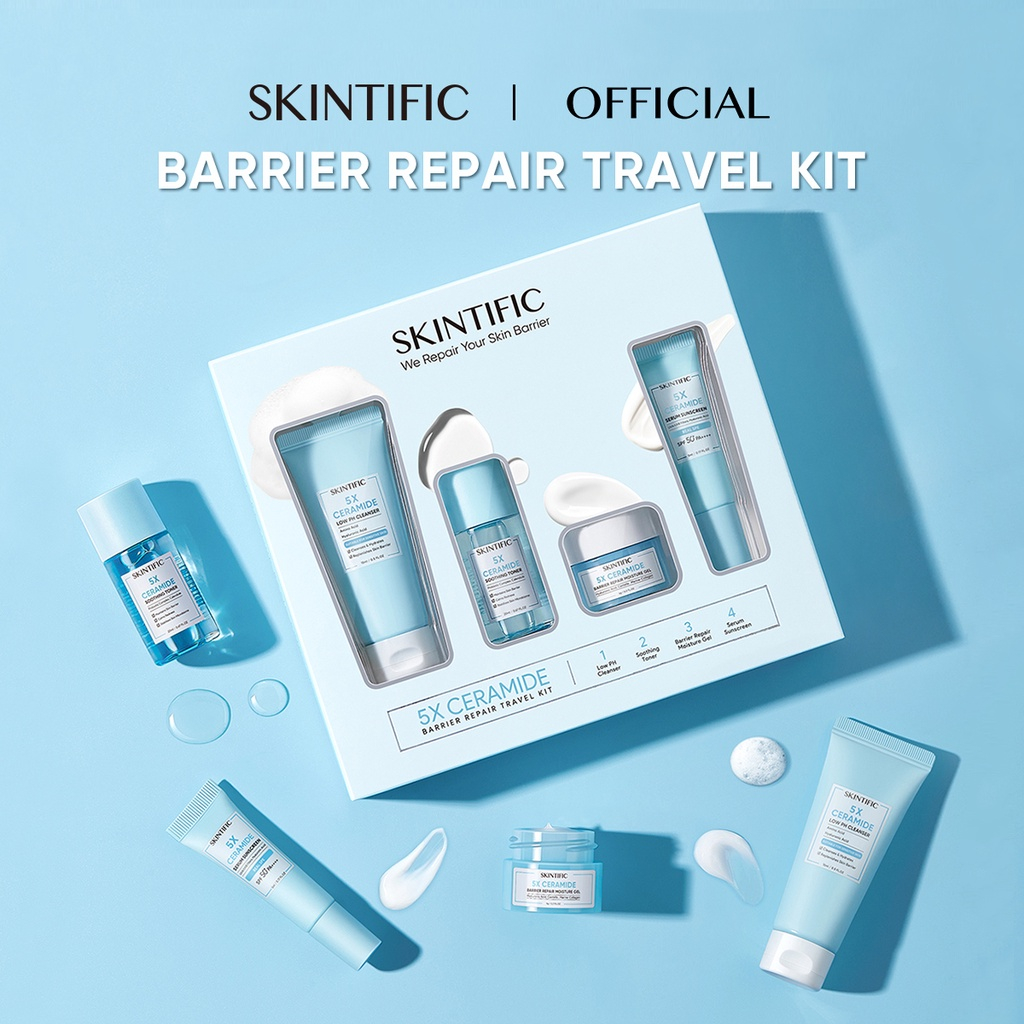 Jual SKINTIFIC 5X Ceramide Travel Kit Skincare Paket Moisturizer ...
