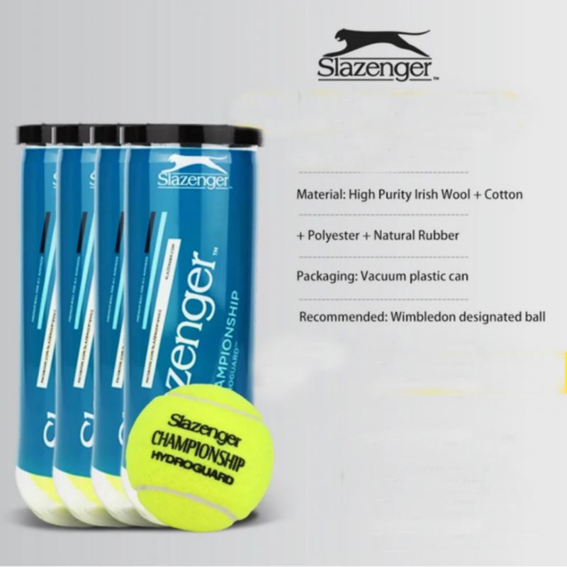 Jual Slazenger tennis ball championship hydroguard bola tennis isi 4 ...