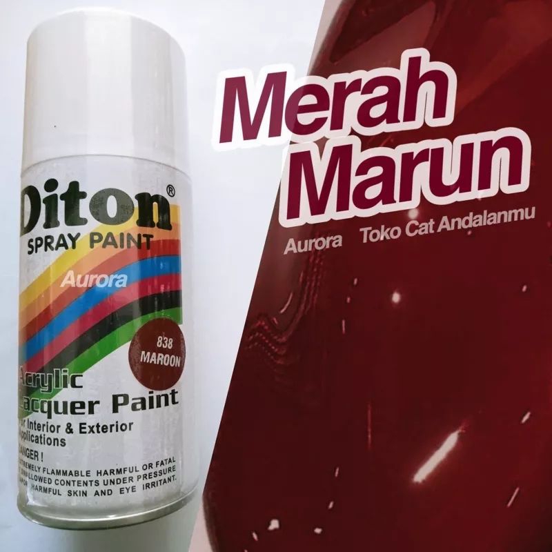 Jual Diton Maroon 838 Merah Marun Maron 150ml / cat merah gelap tua ...