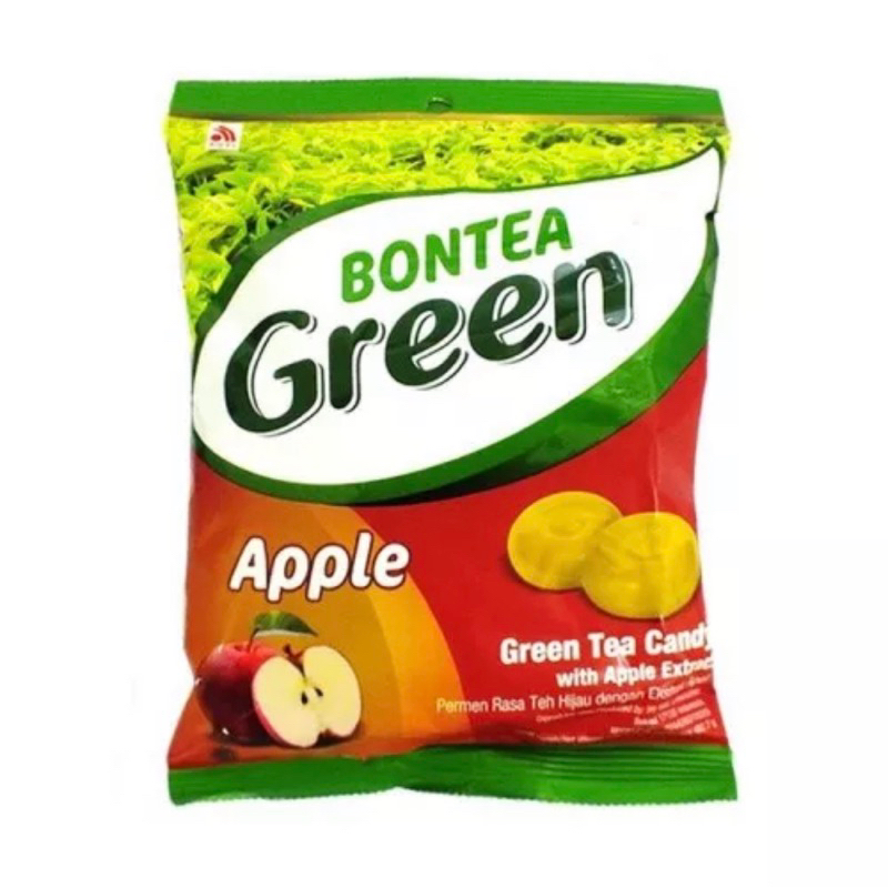 Jual Bontea Green Tea Candy Permen Teh Hijau rasa apel (isi 50 pcs ...