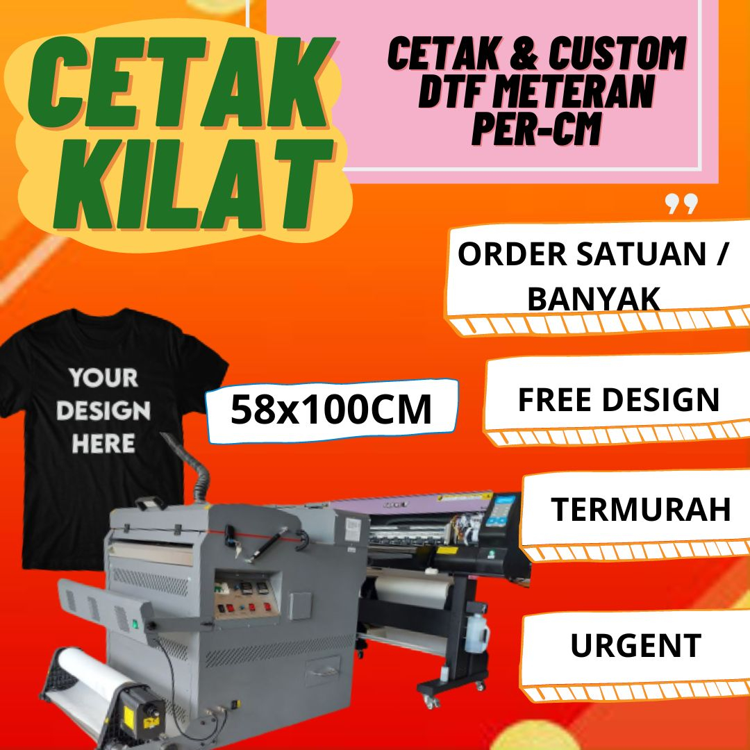 Jual CETAK DTF BESAR [58X100 CM] SATUAN DISTRO UMKM CUSTOM BAJU TOTEBAG ...