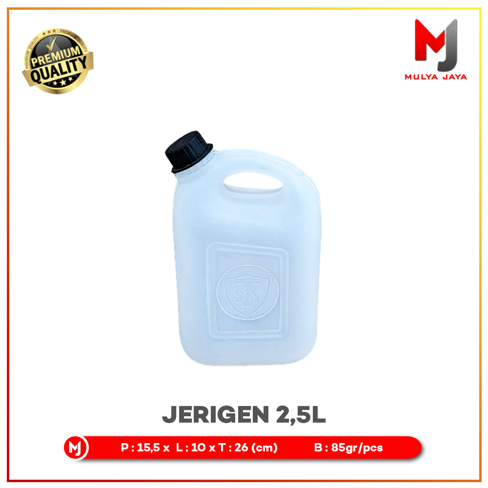 Jual Mulya Jaya Jerigen Baru Plastik 2.5 Liter Bahan Tebal Jirigen ...