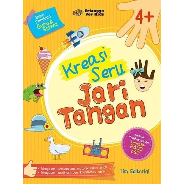 Jual BEST SELLER ORIGINAL KREASI SERU JARI 4+ TANGAN ERLANGGA FOR KIDS ...