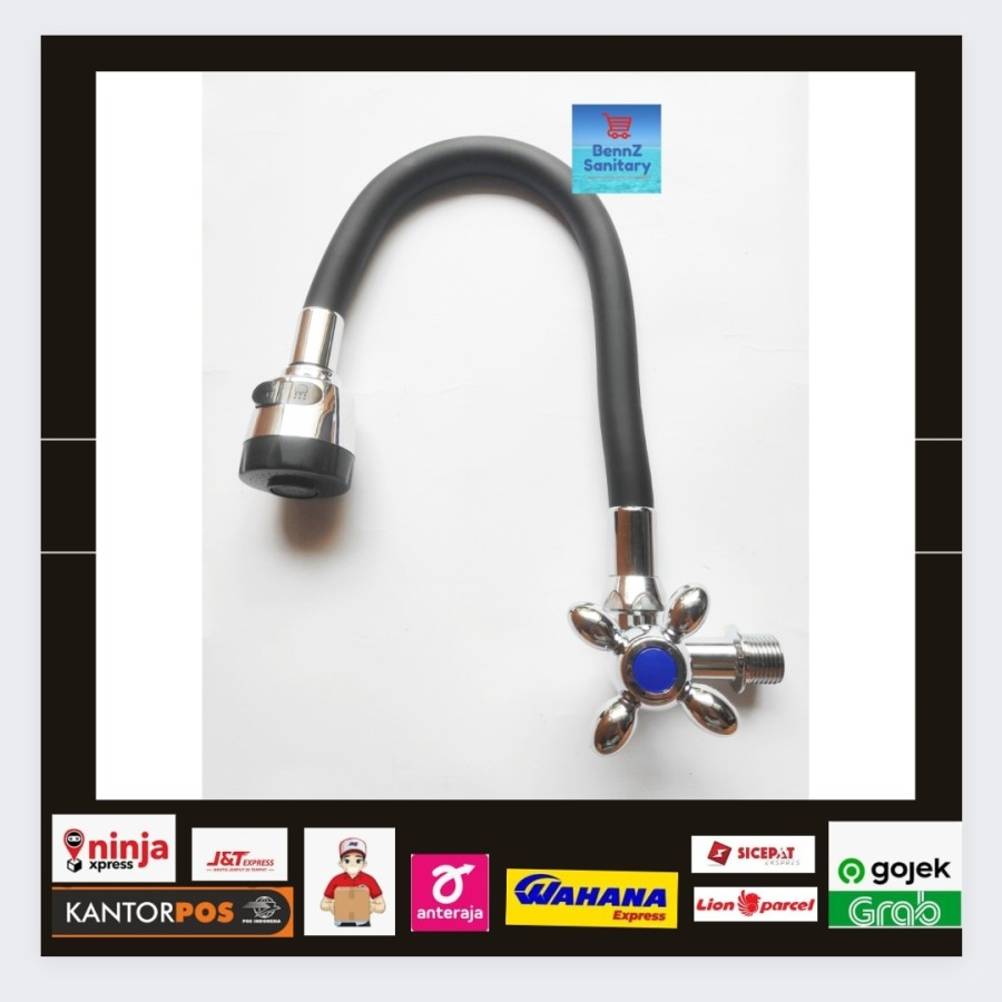 Jual kran cuci piring hitam, kran dapur flexible, kran sink flexible ...