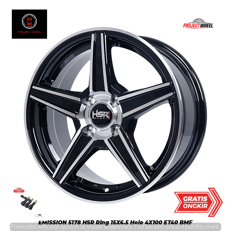 Jual VELG MOBIL R15 EMISSION 5178 HSR R15X65 H4X100 ET40 BMF | Shopee ...