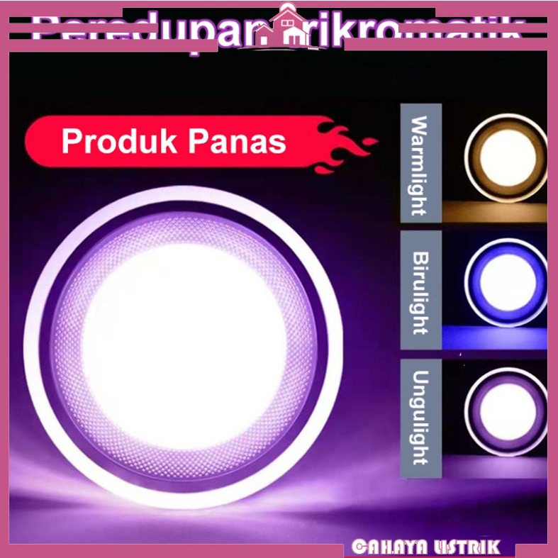 Jual LAMPU DOWNLIGHT LED 3 WARNA 6WATT/ KUNING BIRU UNGU / PUTIH KUNING ...
