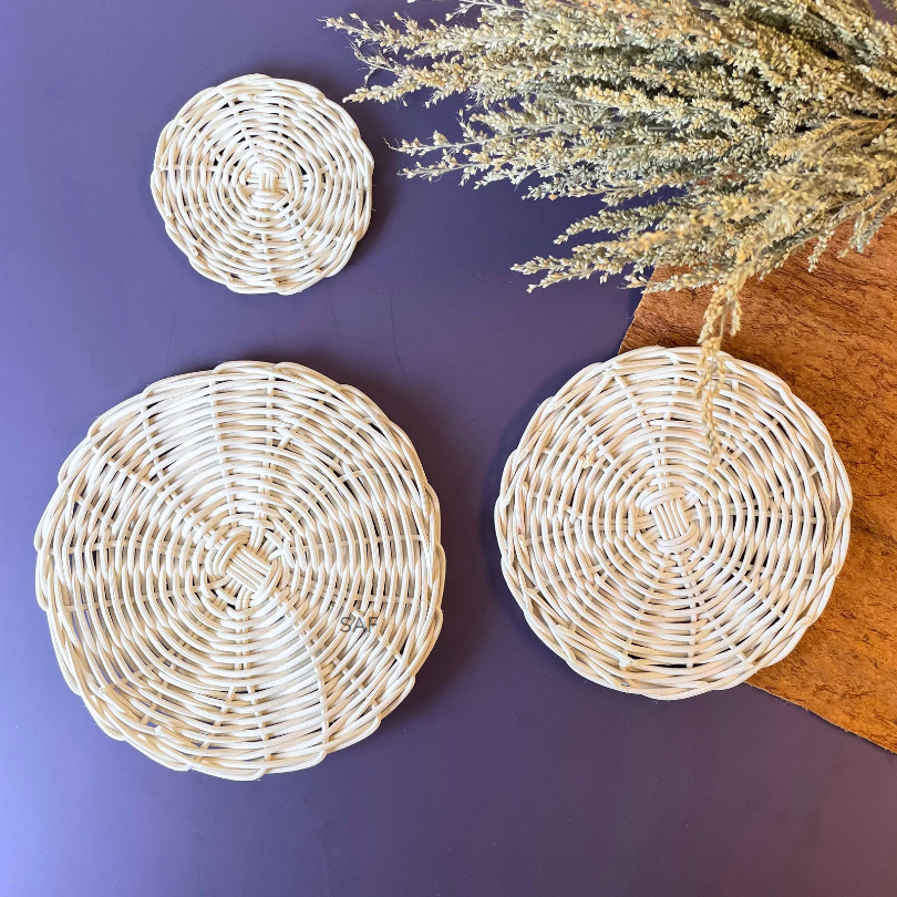 Jual SAF coaster rotan bulat anyaman - props tatakan food photo ...