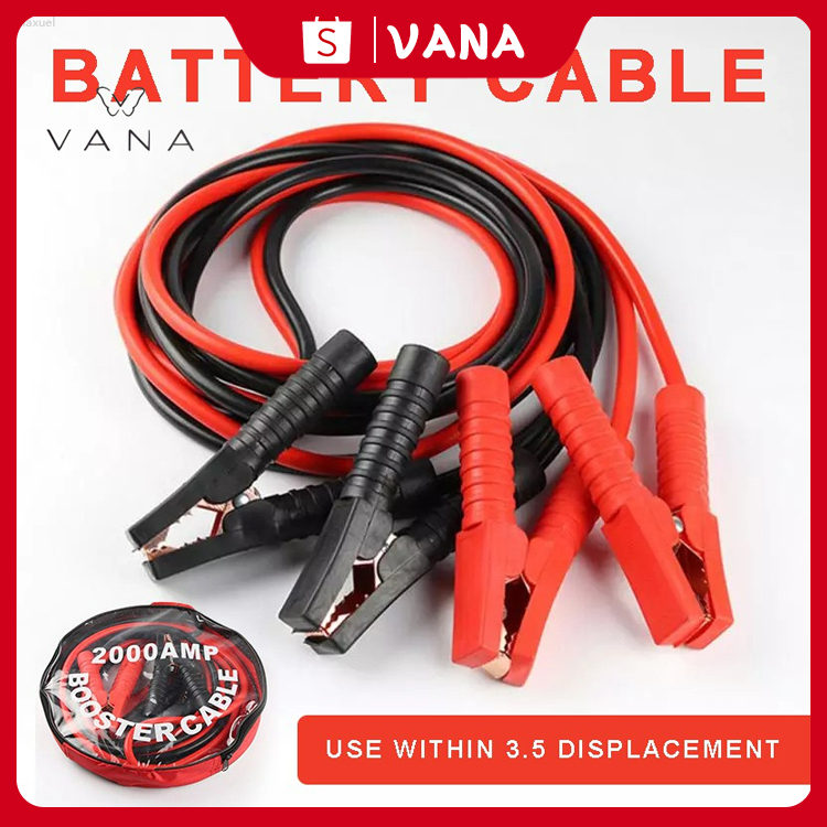 Jual 4m 2000A Baterai Mobil Langsung Memimpin Jumper Kabel Penguat Pemula Daya Darurat | Shopee ...