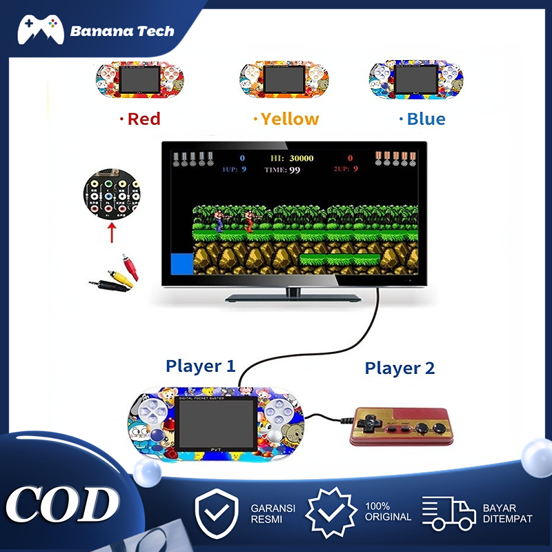 Jual Banana Tech 2 Player Gameboy PVT 500 Game Boy Console Portable ...