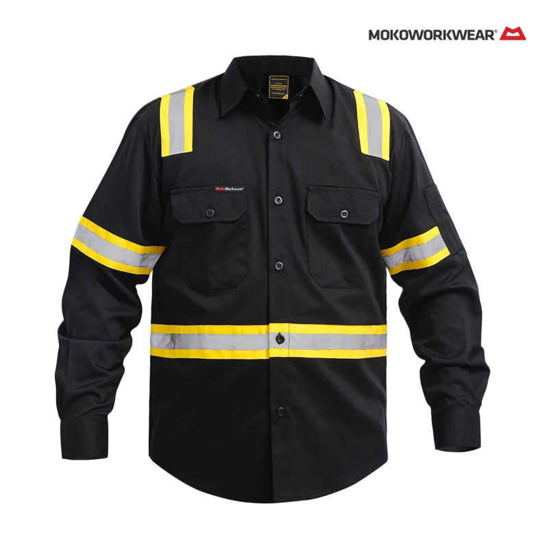 Jual MokoWorkwear - Baju Wearpack Safety Kombinasi Scotlite Hitam ...
