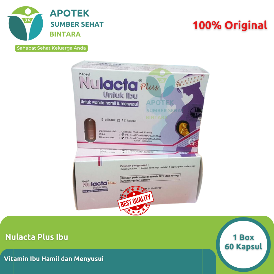 Jual Nulacta Plus Vitamin Ibu Hamil dan Menyusui 1 Box 60 Kapsul ...