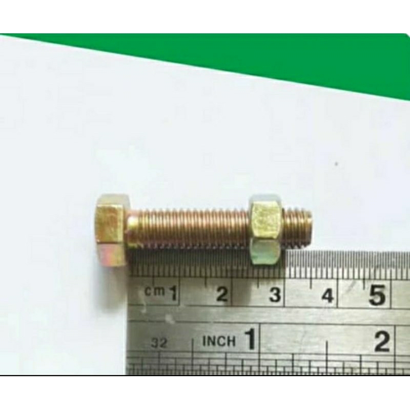 Jual Baut hex m8×35 Baut + Mur (kunci 12) -kuning | Shopee Indonesia