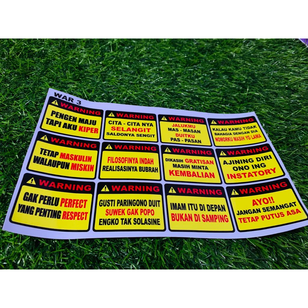 Jual Sticker Pack Kata Kata Lucu - Sticker Warning Caution - Stiker Lembaran - Stiker aesthethic ...