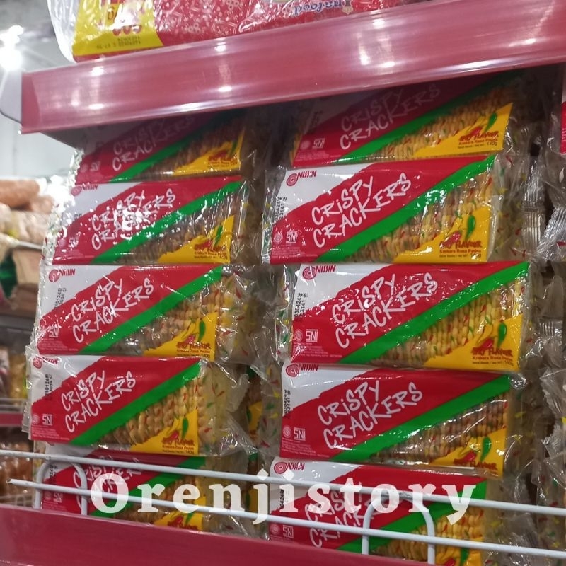 Jual Nissin Crispy Crackers 140 Gram rasa ori dan pedas snack viral ...
