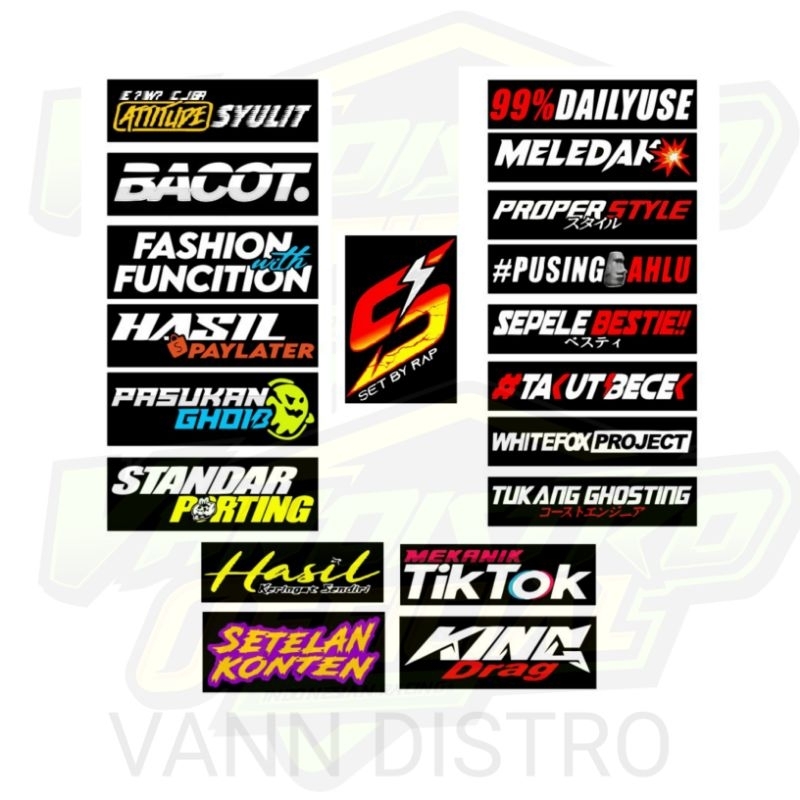 Jual stiker kata kata viral / stiker motor / stiker racing / stiker ...