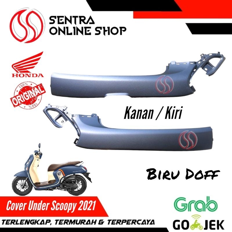 Jual Cover under bordes bawah kanan kiri scoopy prestige 2021 biru doff ...