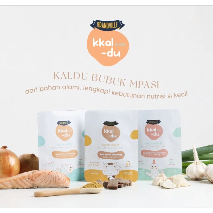Jual GRANDVILLE KKAL-DU KALDU AYAM SAPI SALMON 40G / KIDS BEEF/CHICKEN ...