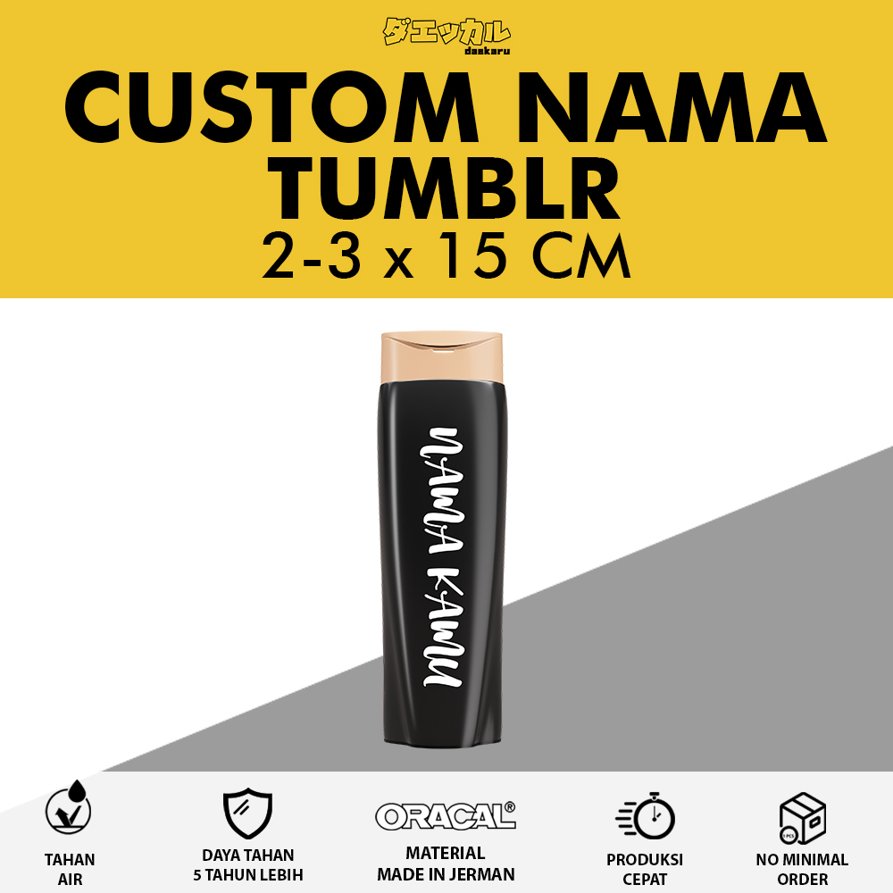 Jual Sticker Tumbler Nama Personal Cutting Sticker Decal Label | Shopee ...