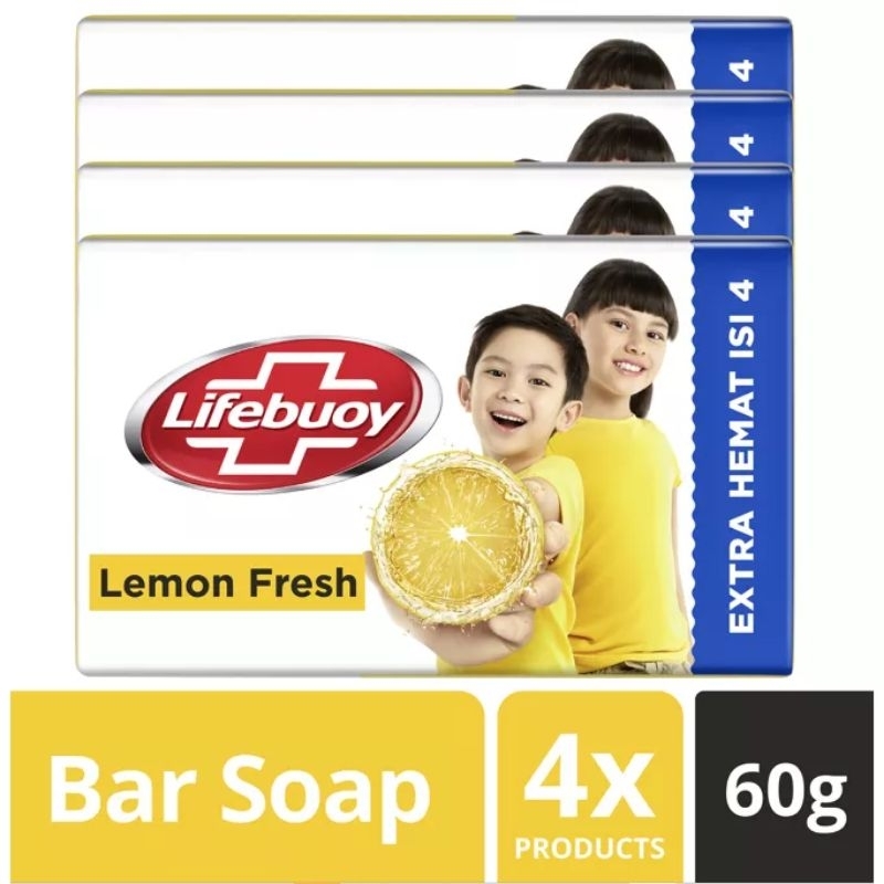 Jual LIFEBUOY BAR SOAP 60GR X 4PCS | Shopee Indonesia