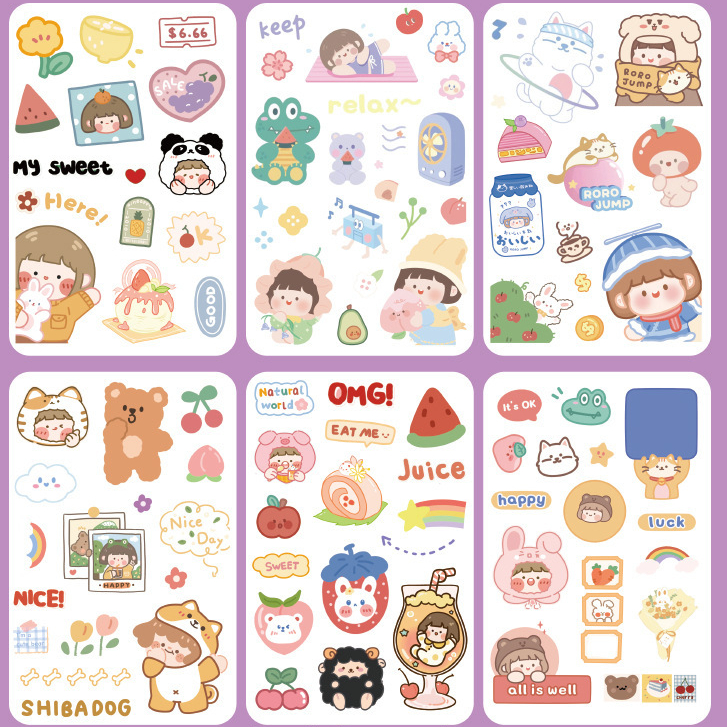 Jual [HARU] 6 sheets Fantasy Stickers Modern Style Stiker Journal ...