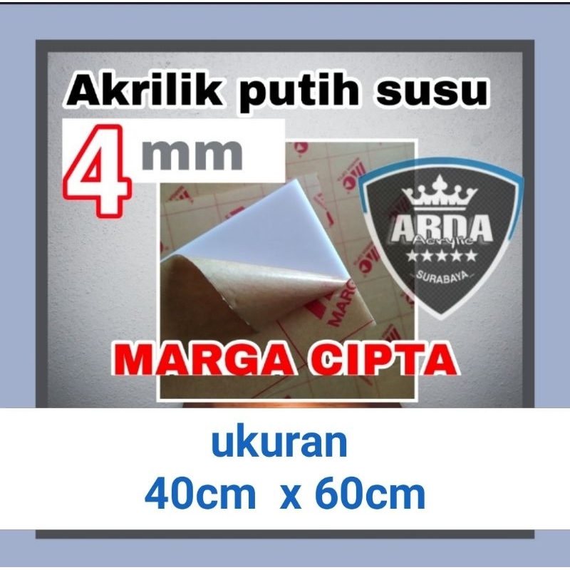 Jual Akrilik 4mm susu 40 x 60 acrylic white akrilik lembaran | Shopee Indonesia