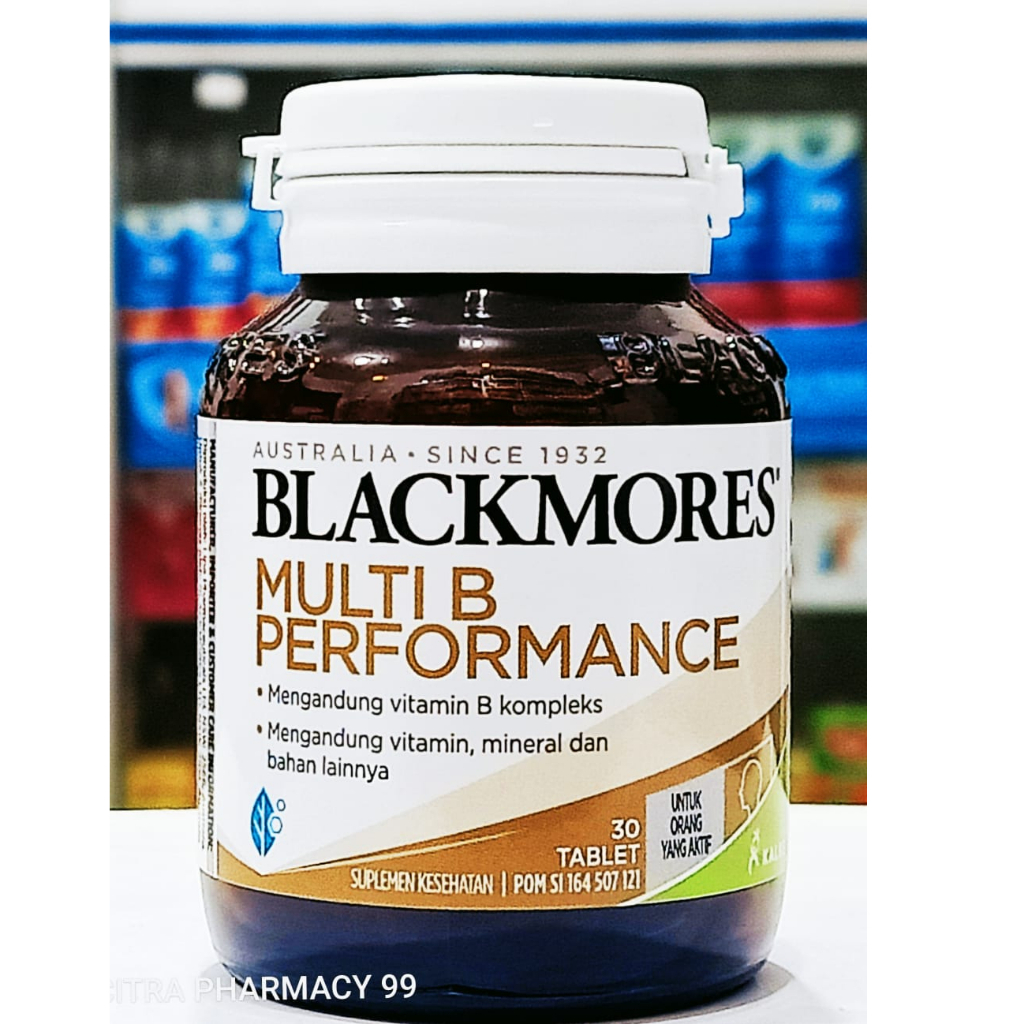 Jual Blackmores 𝐌𝐮𝐥𝐭𝐢 𝐁 𝐏𝐞𝐫𝐟𝐨𝐫𝐦𝐚𝐧𝐜𝐞 Isi 30 Tablet - Vitamin B Kompleks | Shopee Indonesia