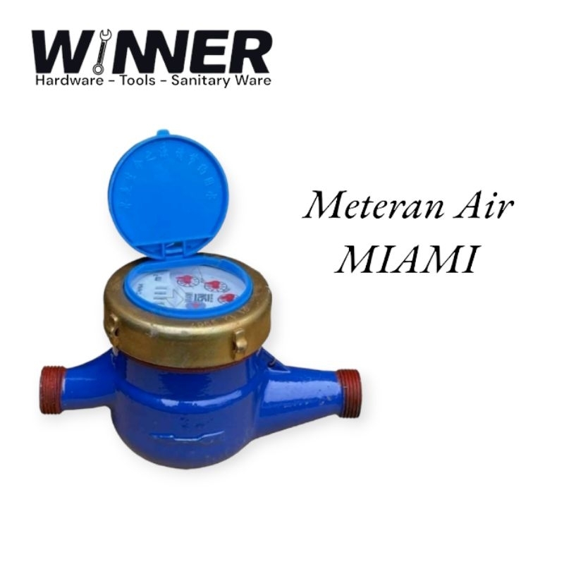 Jual Meteran Air PDAM PAM | Water Meter Body Besi MIAMI 4 Jarum SNI ...