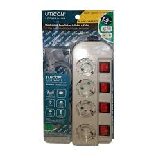 Jual Stop kontak uticon 4 lubang +switch / s/k 4L switch uticon ST 1482 ...