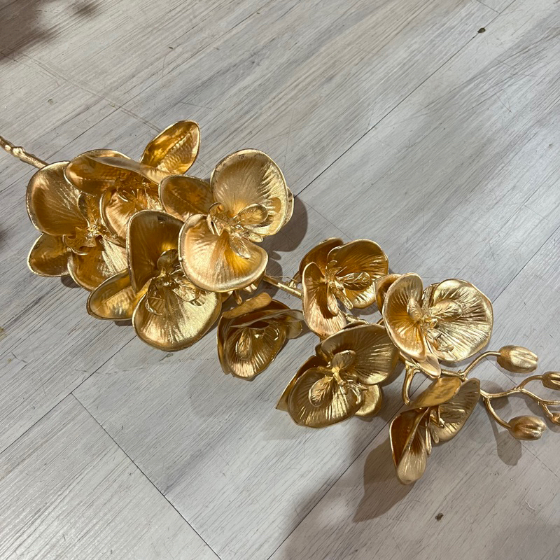 Jual Anggrek Gold Bunga Artificial Dekorasi T88 cm | Shopee Indonesia
