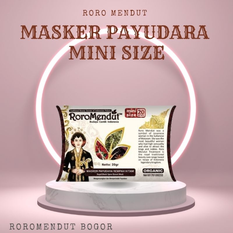 Jual Roro Mendut Masker Payudara Rempah Hitam Mini Size 20 Gr | Shopee ...