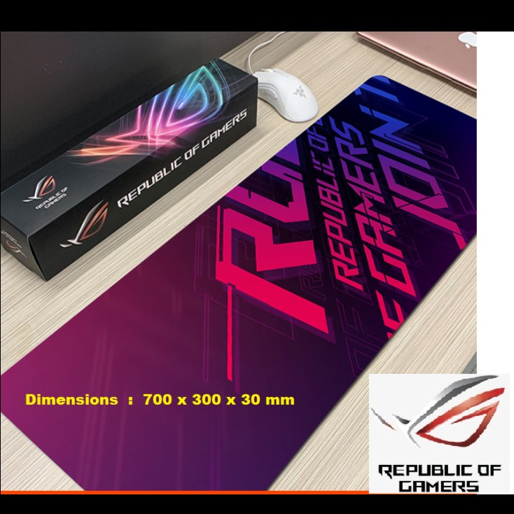 Jual Mouse Pad Asus ROG Original Quality Mousepad Gaming Besar Lebar ...