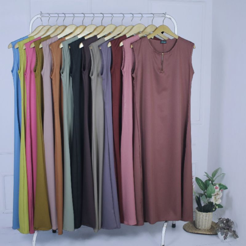 Jual Inner Dress Polos Tanpa lengan Terbaru Daleman Gamis By Diayu ...