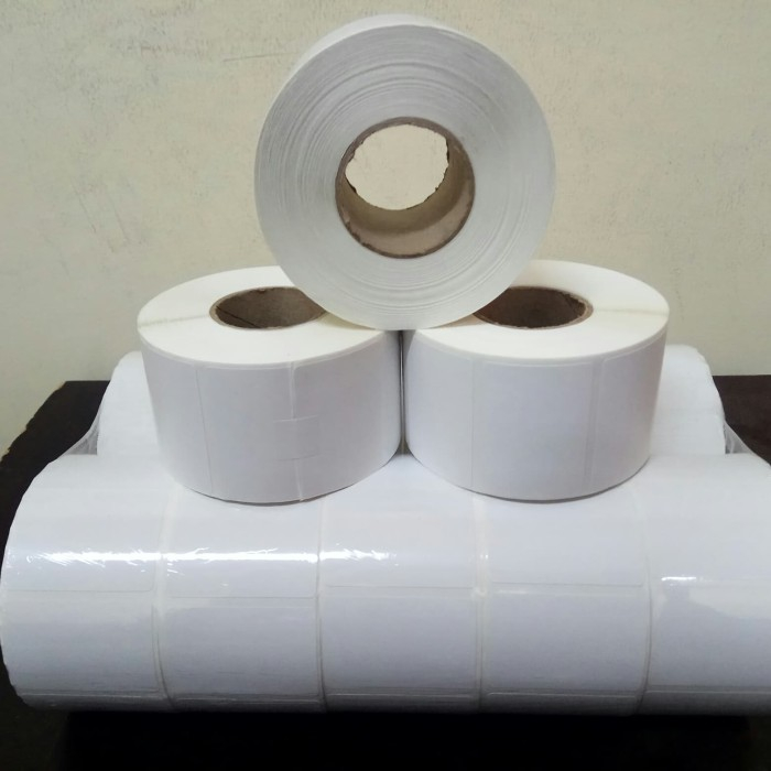 Jual Thermal Label Sticker 40x30 isi 1000 Stiker Barcode 40x30 Core 1 ...